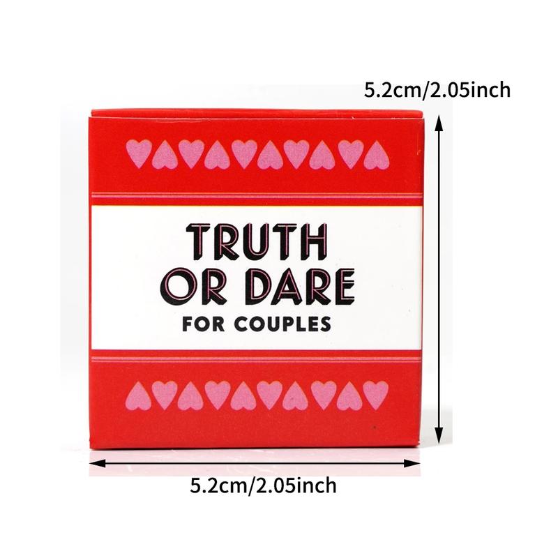 Couple Truth or Dare Mini Card Game, 50 Ambiguous Questions & Topics ...