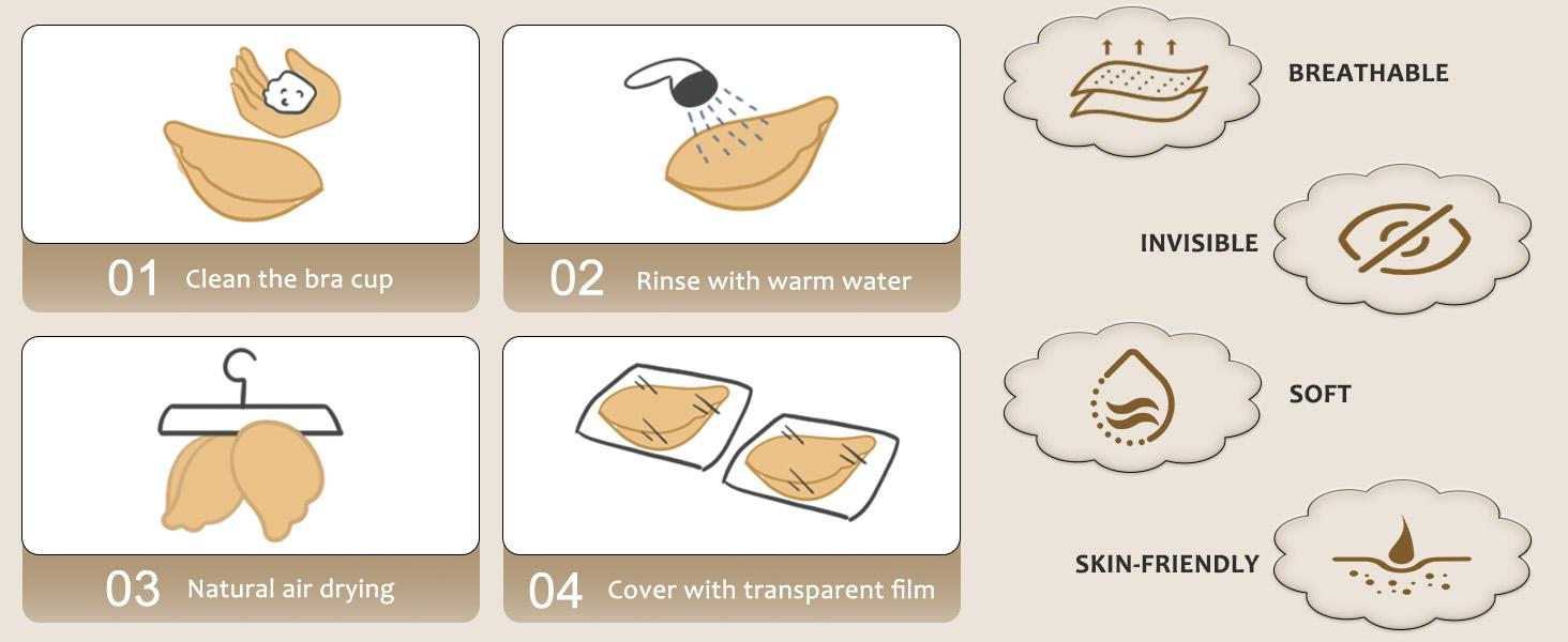 Lara Goddess Push-Up Invisible Bra, Strapless Silicone Breast Pads ...