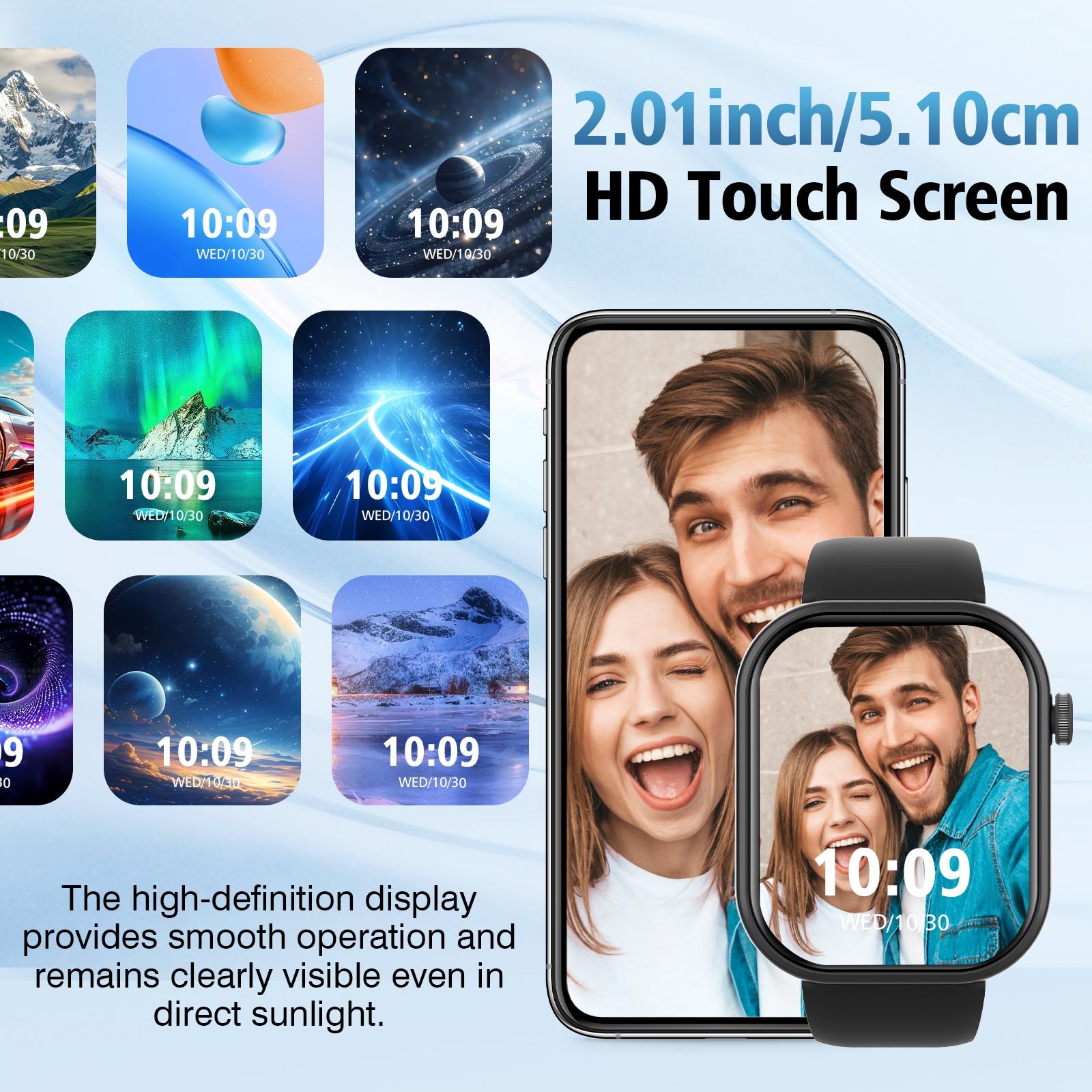 Men Women Wearable Unisex Smartwatch - Wireless Call & Message ...