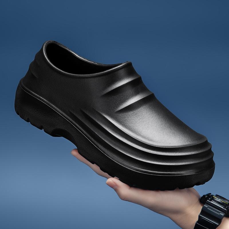 Men's Platform Chef Shoes, 4.0cm Cloud-Soft Thick Sole, Waterproof Easy ...