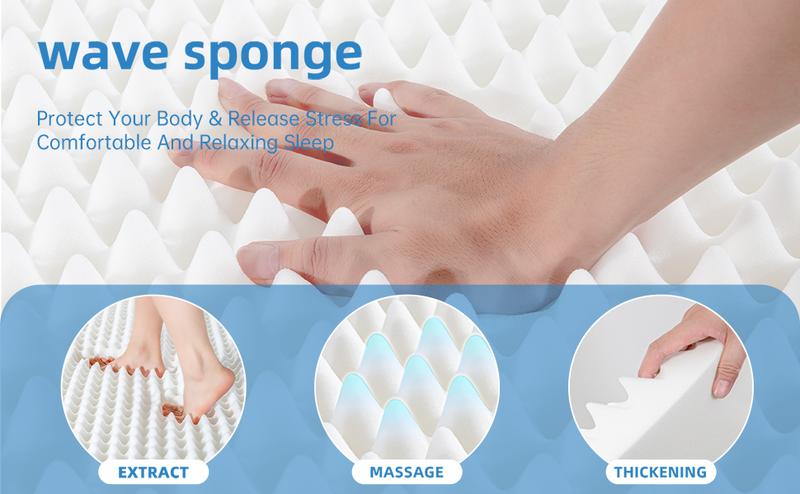 COOLMI 12/14 Inch Hybrid Mattress Queen Memory Foam & Pocket Springs ...