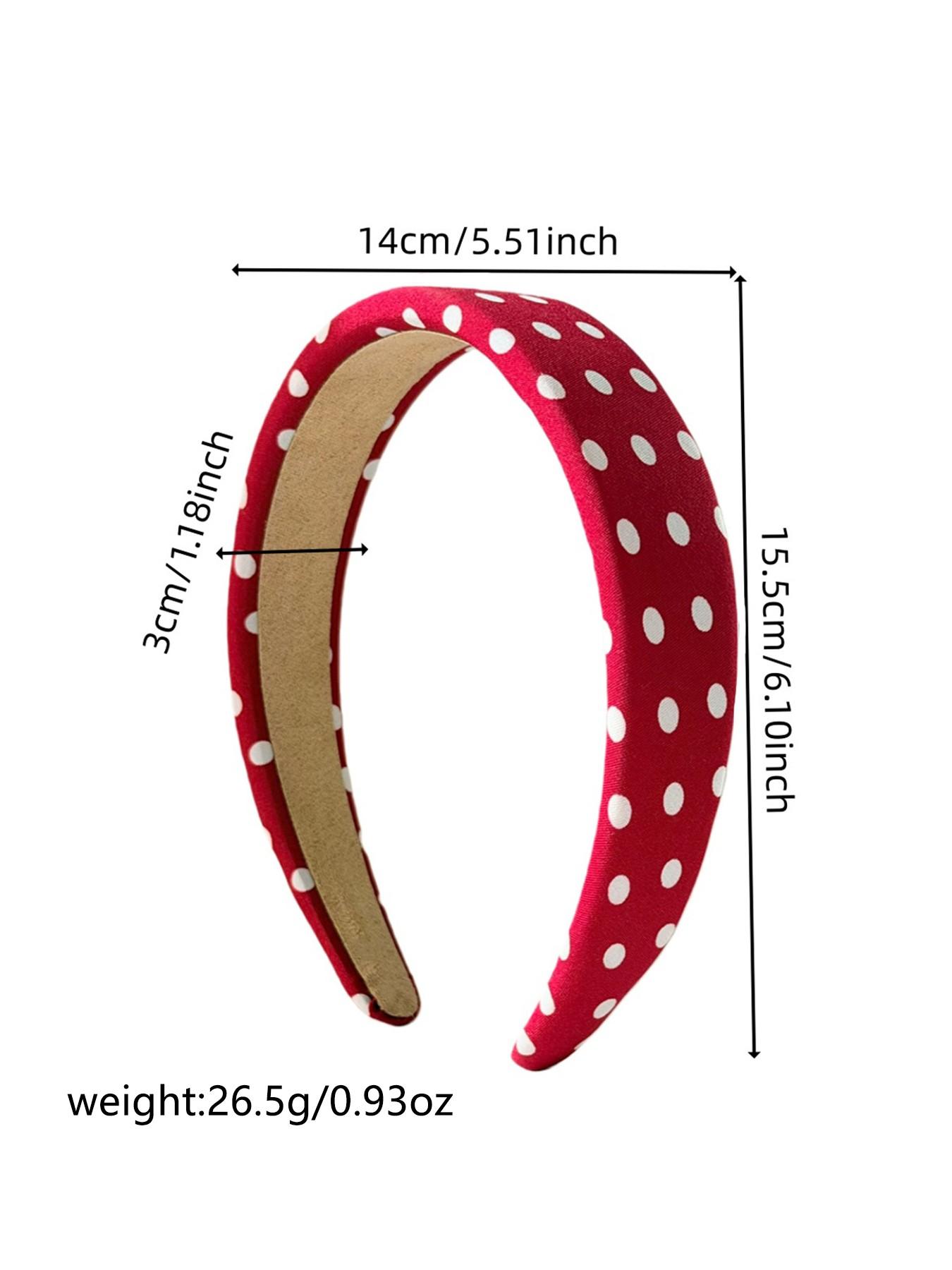 Ladies' sweet polka dot headband, fashionable black and white ...