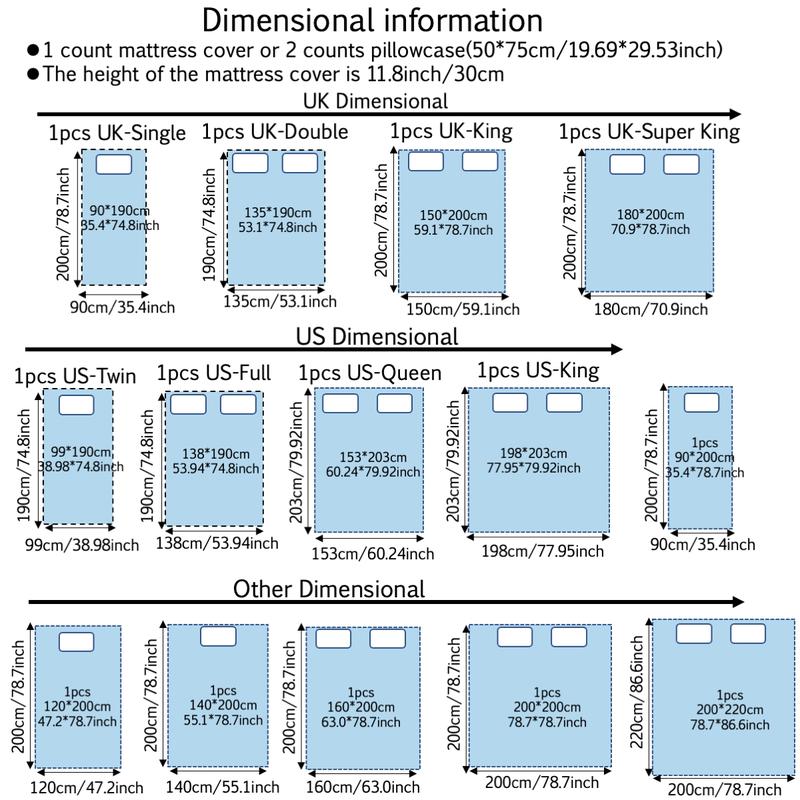 2/3 Piece Waterproof Mattress Protector Set with Deep Pocket, Soft ...