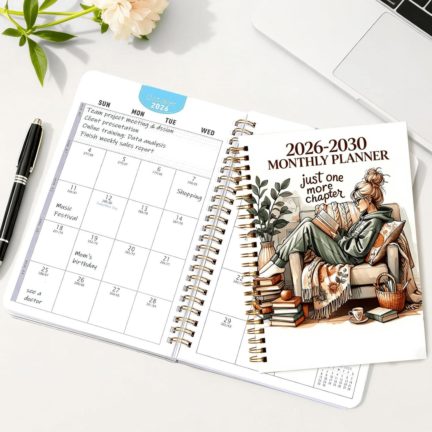 2026-2030 Monthly Calendar - From January 2026 to December 2030, 5-year ...