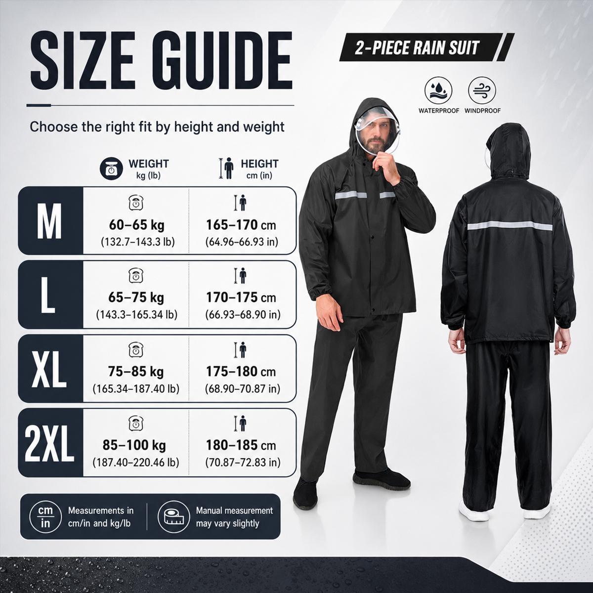 Waterproof Rain Suit for Men Women-Lightweight,Breathable Jacket and ...