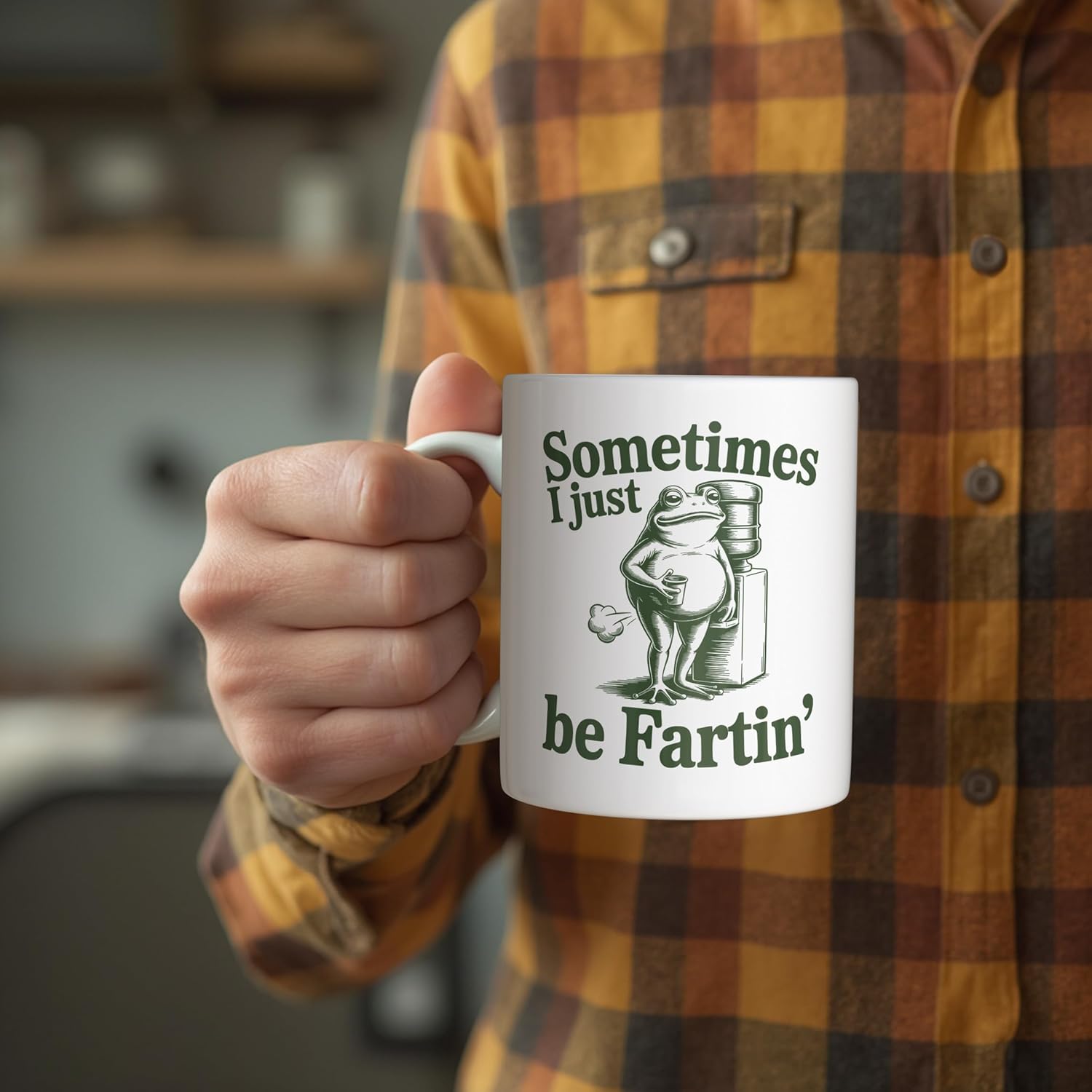 Sometimes I Just Be Fartin Frog Mug. Funny Amphibian Meme Cup For ...