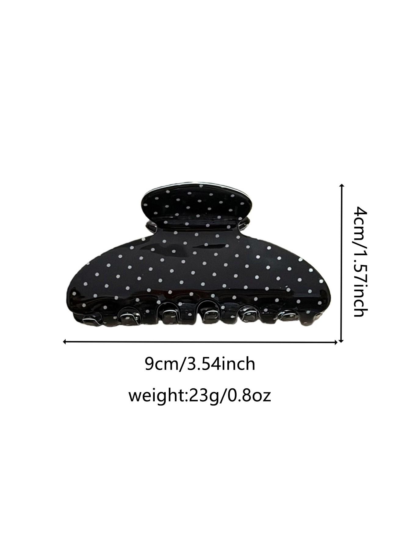 4pcs women's fashion polka dot hair claws, retro French polka dots ...