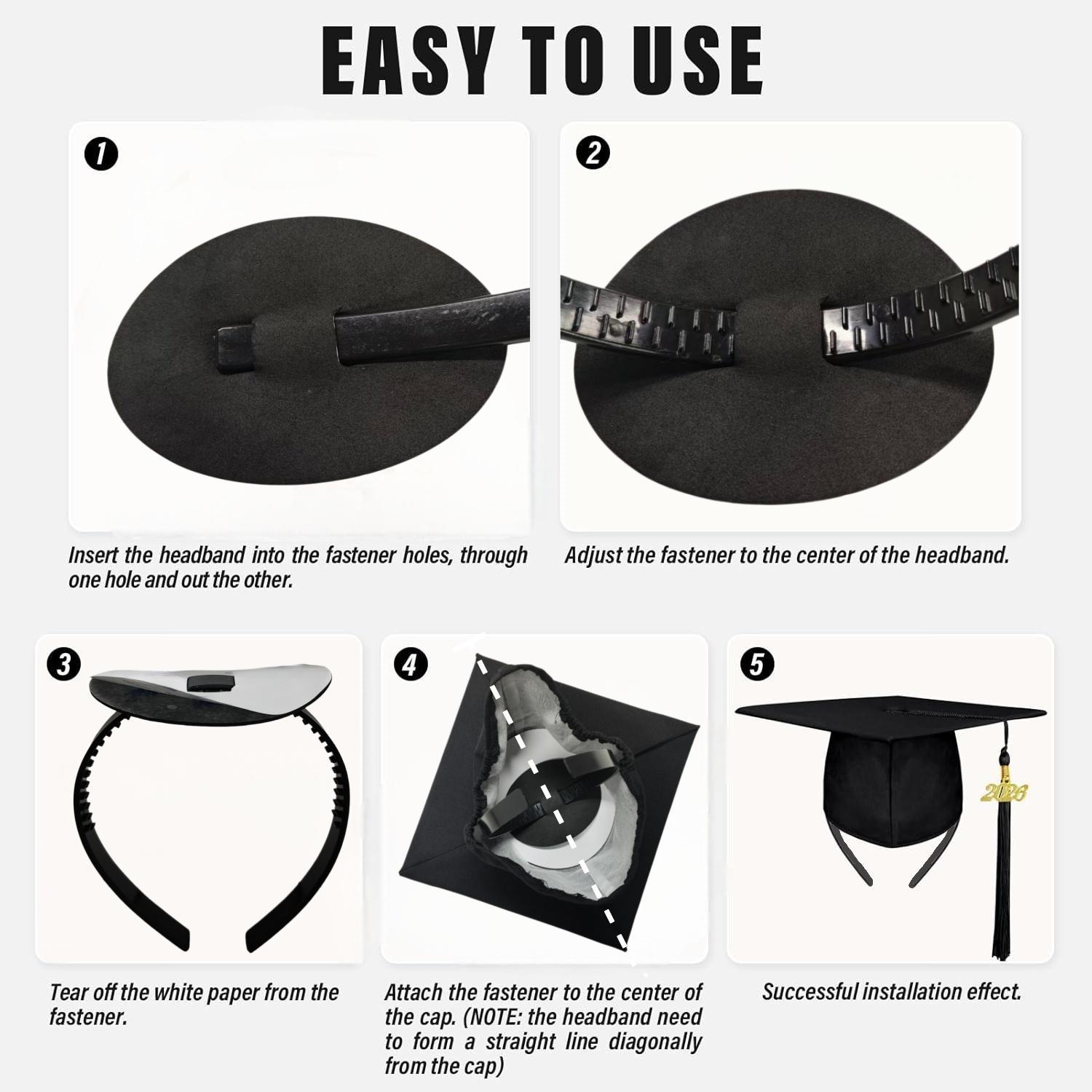 Upgraded Graduation Cap Headband Graduation Cap Band Hair Band Hat ...