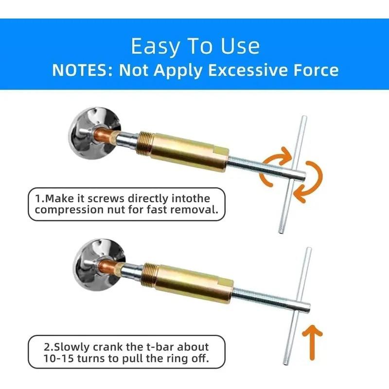 Compression Sleeve Puller Tool 03943, Removes Pipe Nut, Ferrule ...