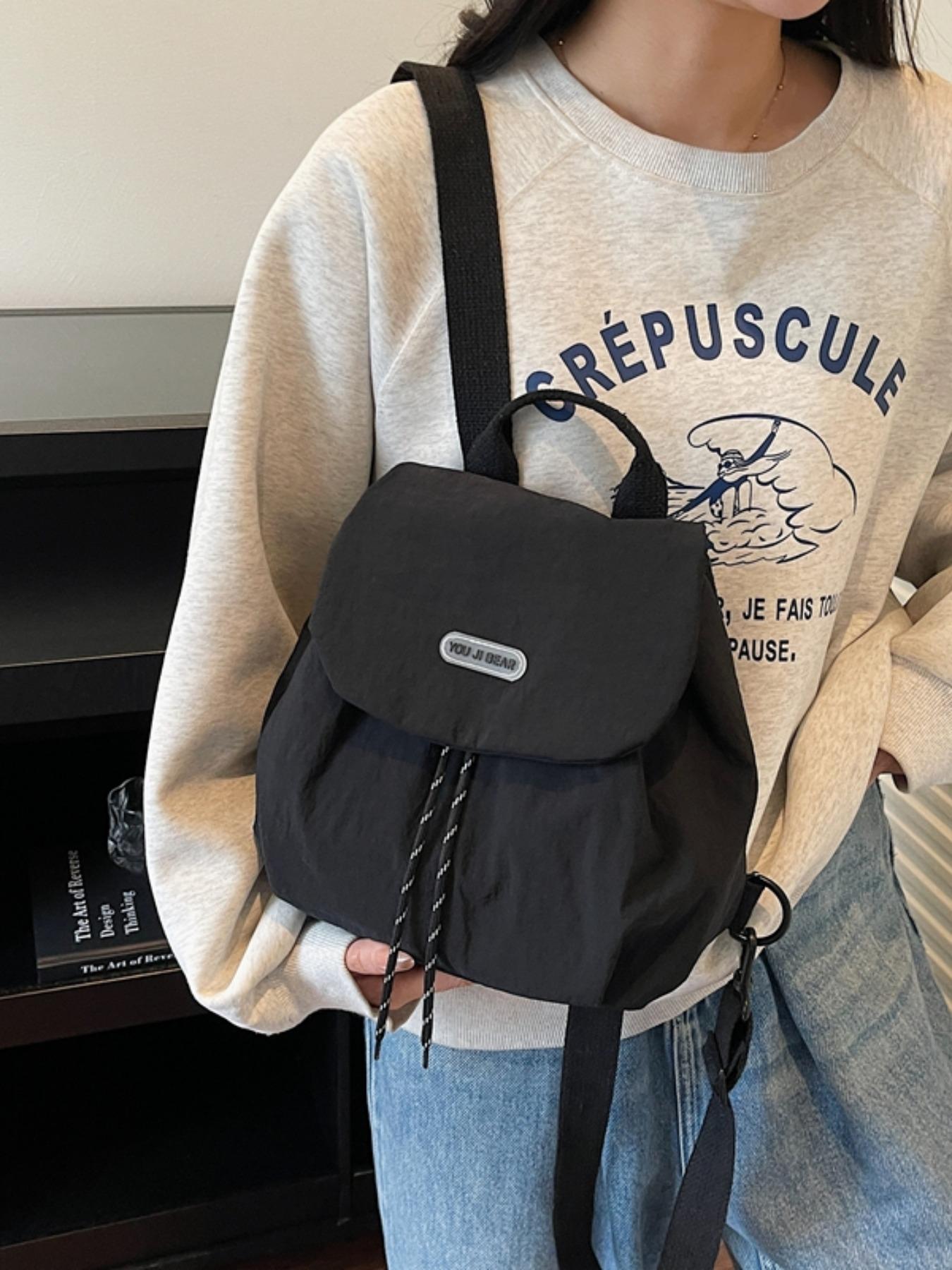 Unisex Plain Color Versatile Sporty Shoulder Bag, Large Capacity ...