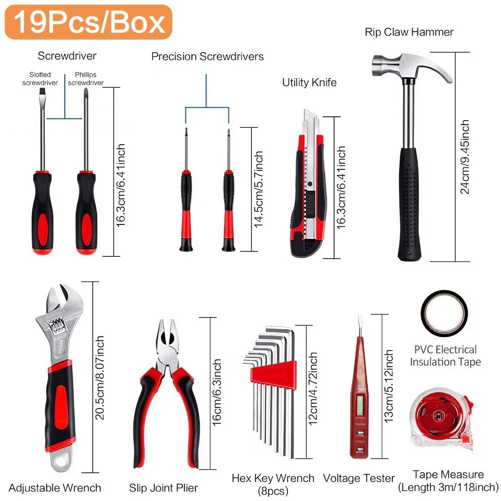 Professional Portable Tool Set for Home Repair & DIY - High Carbon ...
