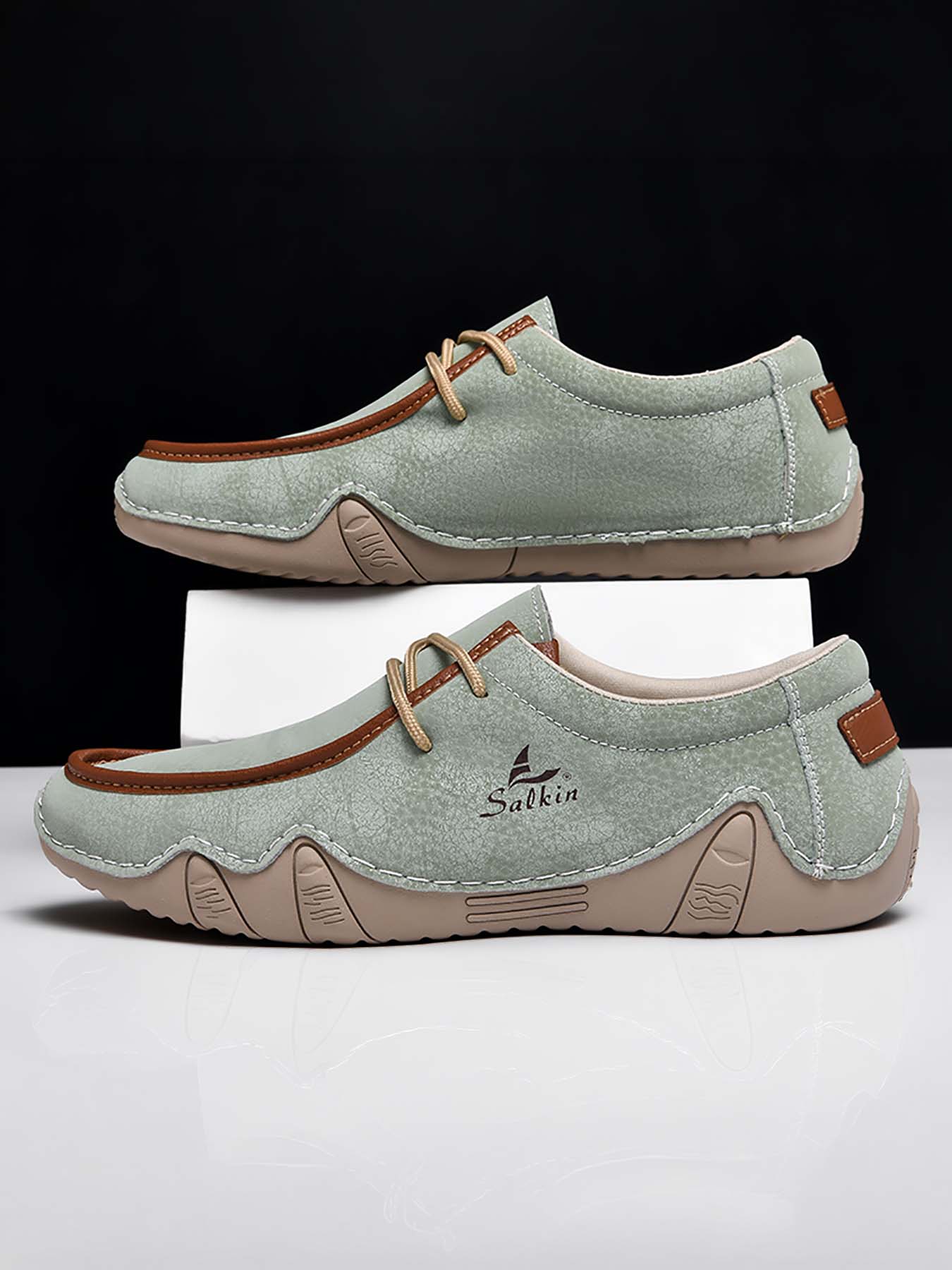 Men's Hand-Stitched Soft-Soled Moccasins, Slip-On Loafers Casual ...