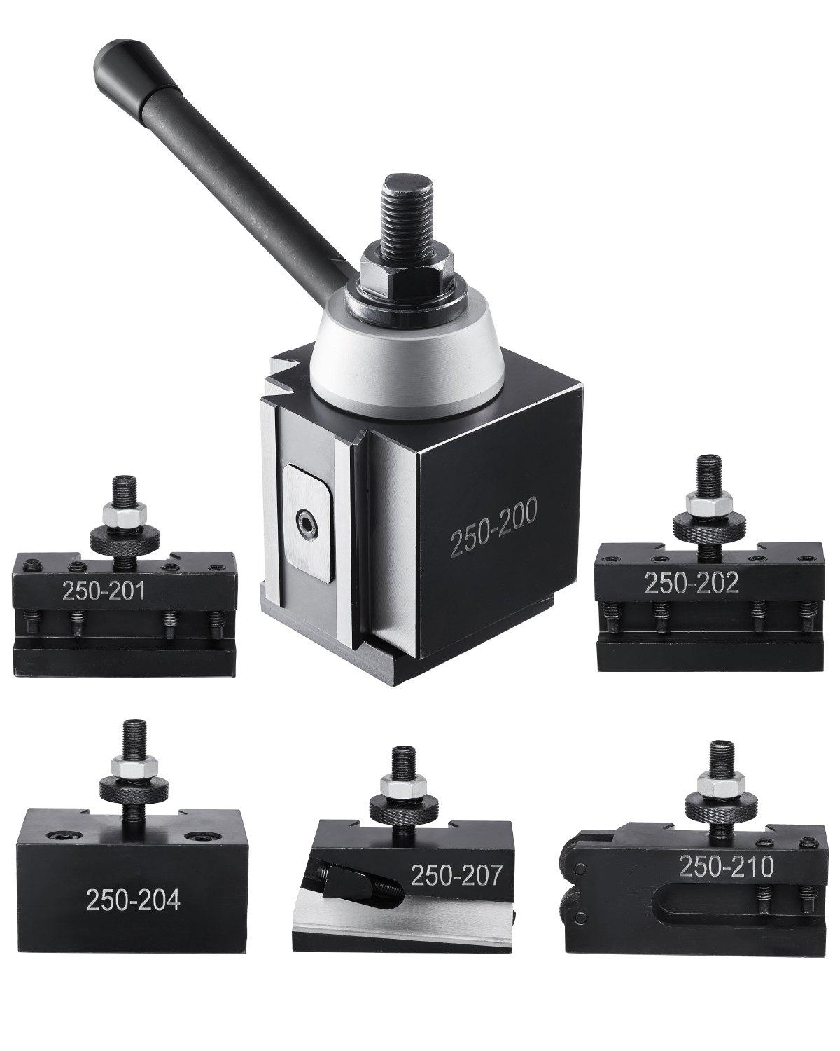fathersdaygift VEVOR Quick Change Tool Post Set, 6 Pcs, Includes Lathe ...