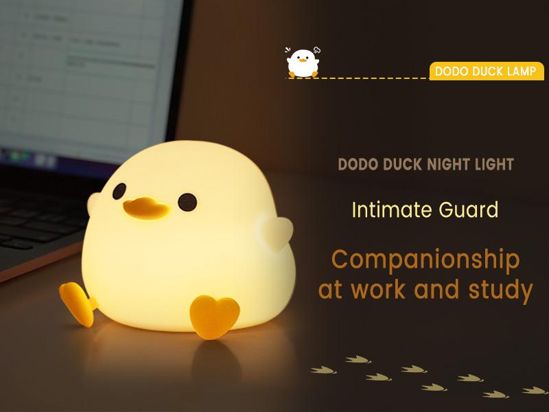 DoDo Duck Lamp, Cute Pea Duck Night Light, 2 Levels Dimmable Ducky ...
