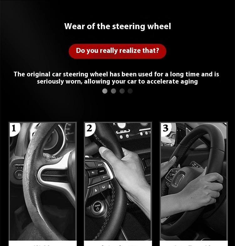 Car Suede Carbon fiber Anti-slip Ventilate Steering Wheel Cover For ...