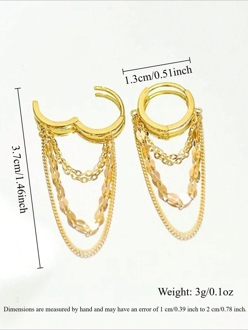 Elegant Chain Fringe Earrings for Women, Fashionable Daily Commute ...
