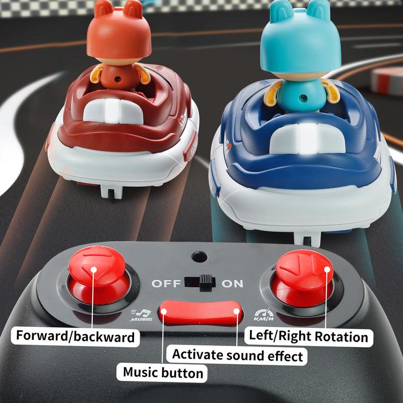 2 Pack RC Bumper Car - Remote Control Car Toy for Kids & Adults ...
