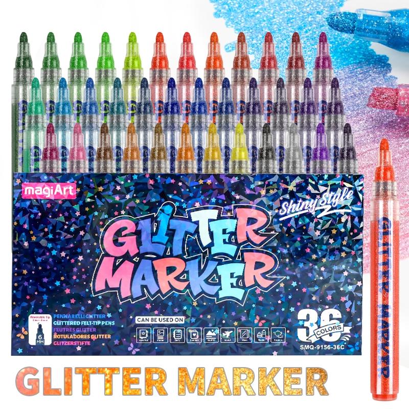 Glitter Markers Pen, Marker Pen Set, Art Markers, 12/24/36 Glitter ...