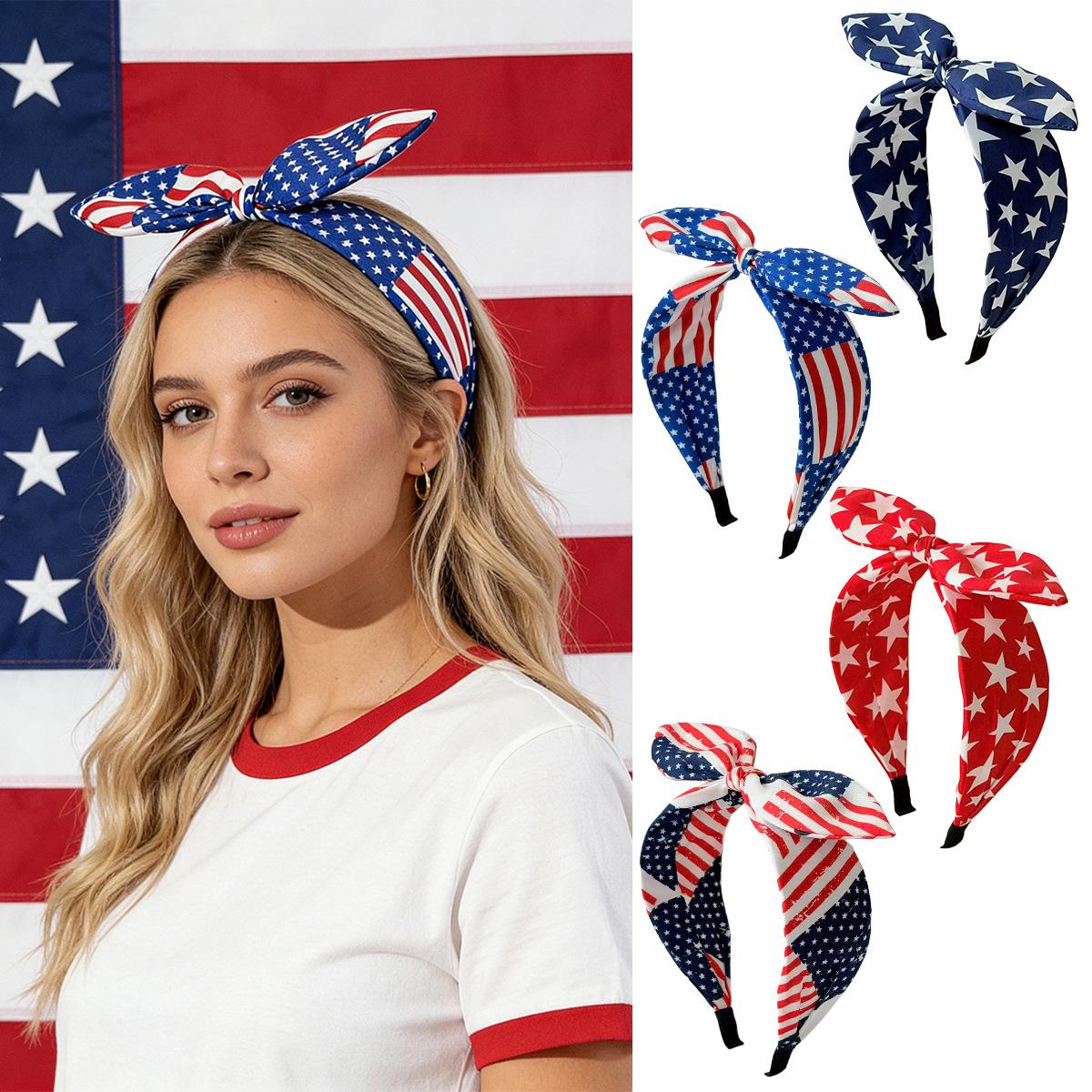 This 4-pack set includes lovely bunny ear headbands adorned with ...