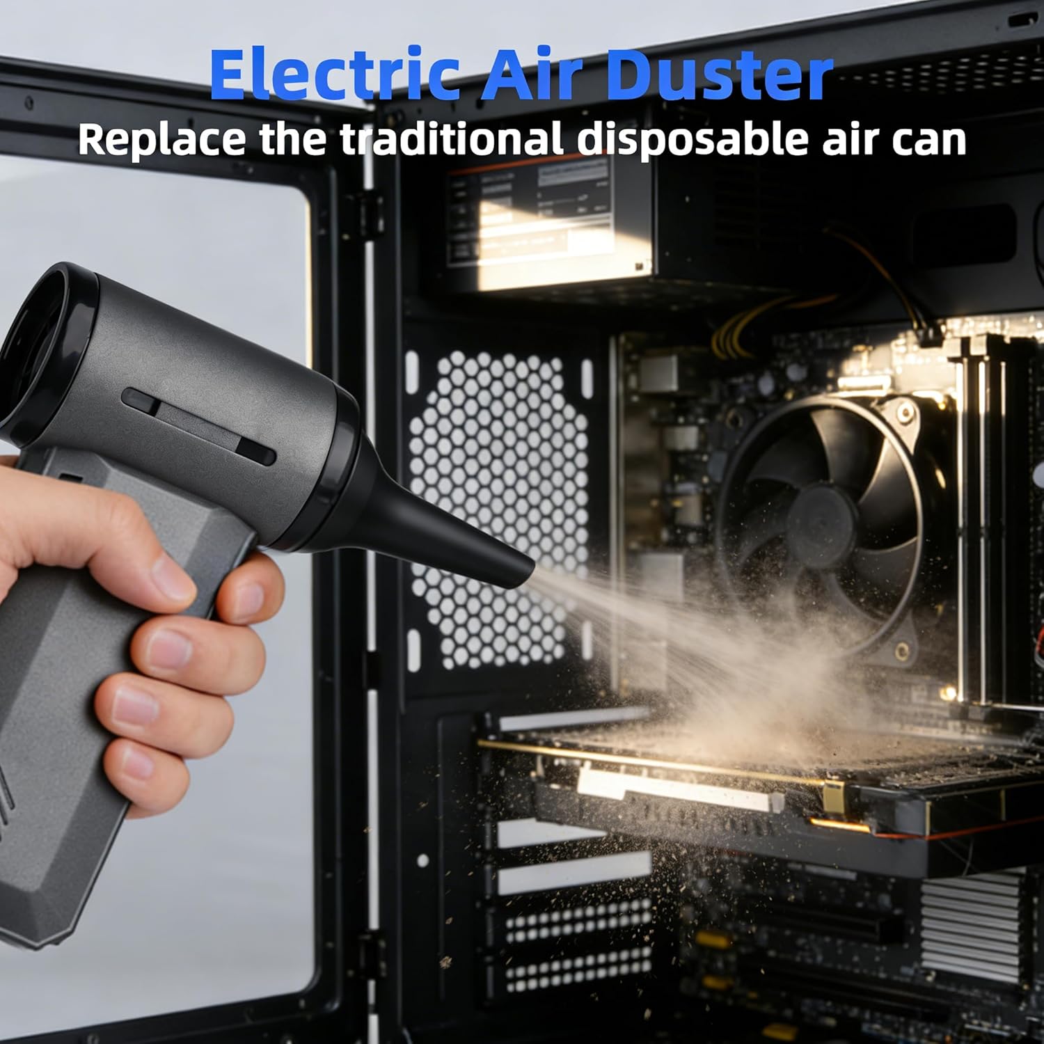 Duster - 130000 RPM Super Power Electric Air Duster, Rechargeable ...