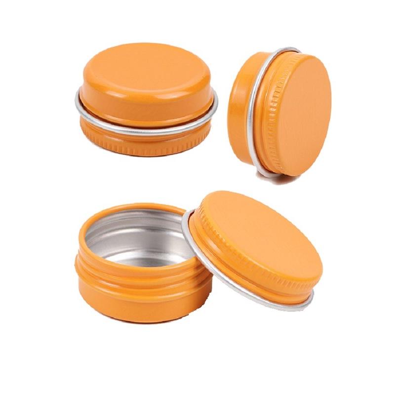 4pcs Round Thread Aluminum Boxes, Aluminum Jars, Blue Metal Cosmetic ...