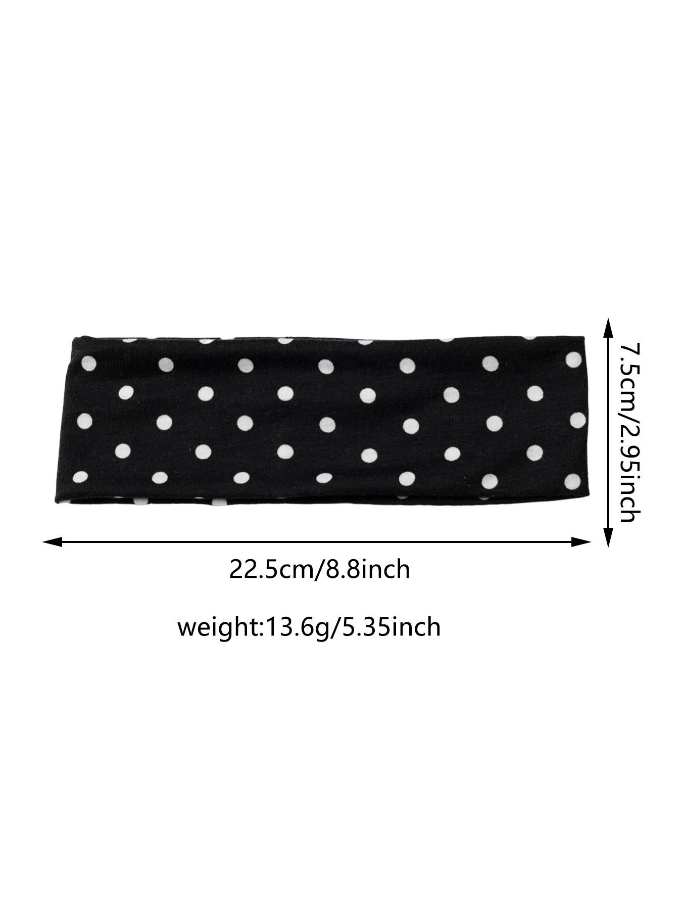3 Pcs Retro Polka Dot Hairbands, Fashion Sports Headwear, Quick-Dry ...