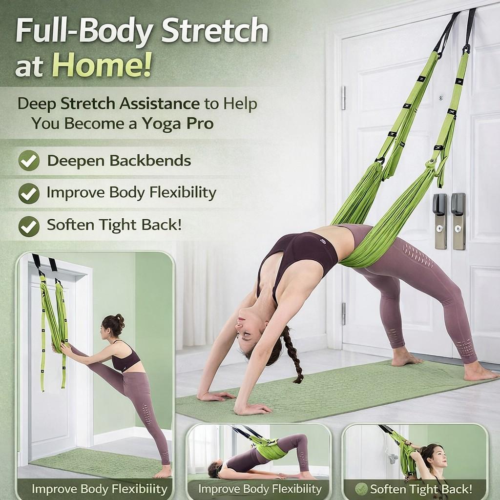 Aerial Yoga Stretch Strap – Door Hanging Yoga Trainer, Yoga Equipment ...
