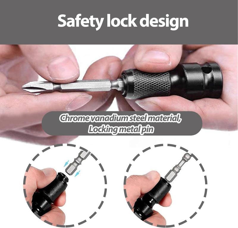 Heavy Duty High Torque1/2 inch Square Drive to 1/4 inch Hex Female ...