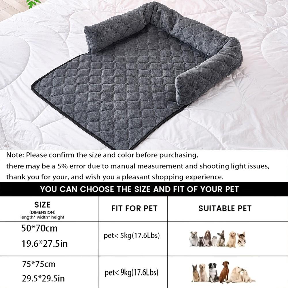 Classic Fashion Diamond Pattern Pet Sofa Cushion, Soft Plush Feel, Anti ...