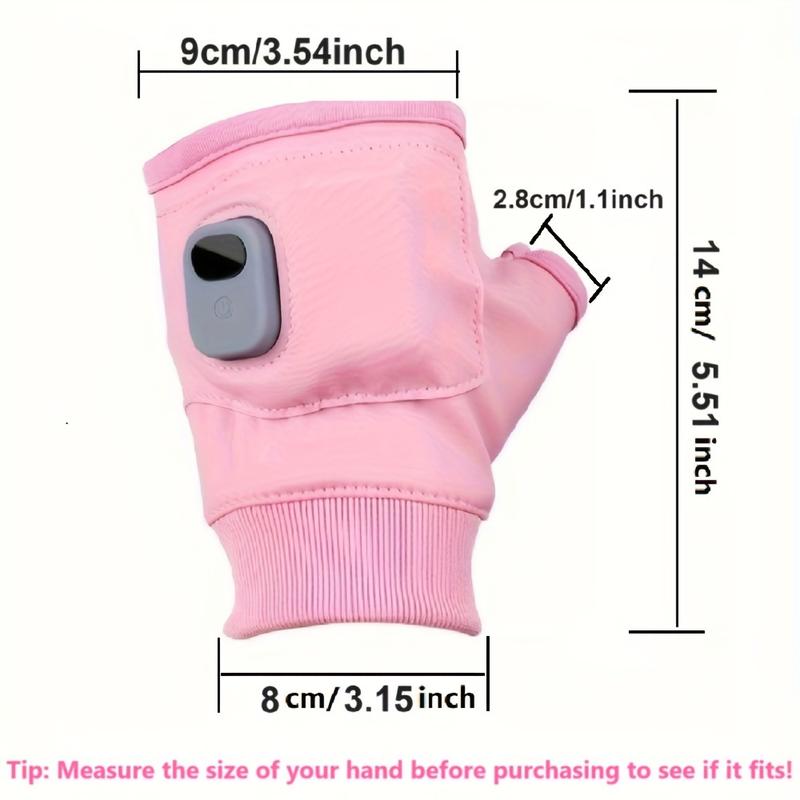 USB Rechargeable Heated Gloves, 1 Pair Touch Screen Fingerless Gloves ...