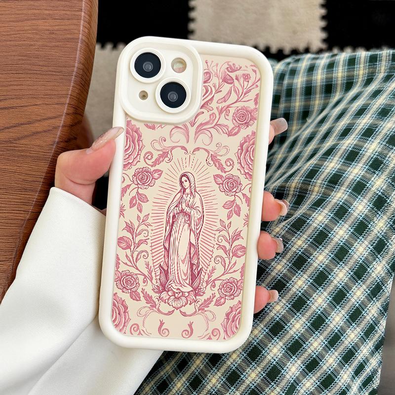 Virgin Mary Pattern Phone Case,TPU Soft Silicone,Fully Protected and ...
