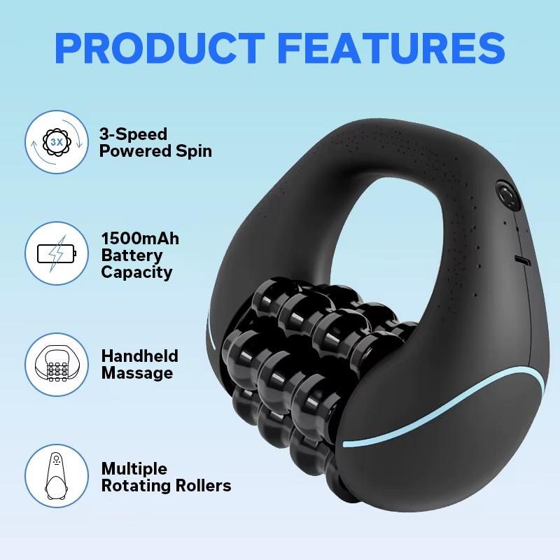 Electric Handheld Rolling Massager, Lymphatic Drainage Roller, Cordless ...
