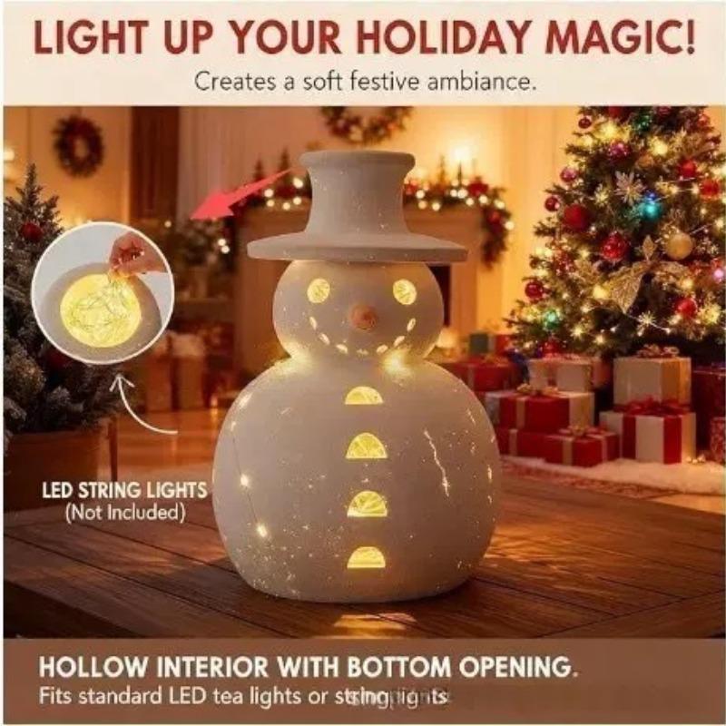 Christmas Terracotta Snowman Vintage Color Resin Figure, Resin Ornament ...