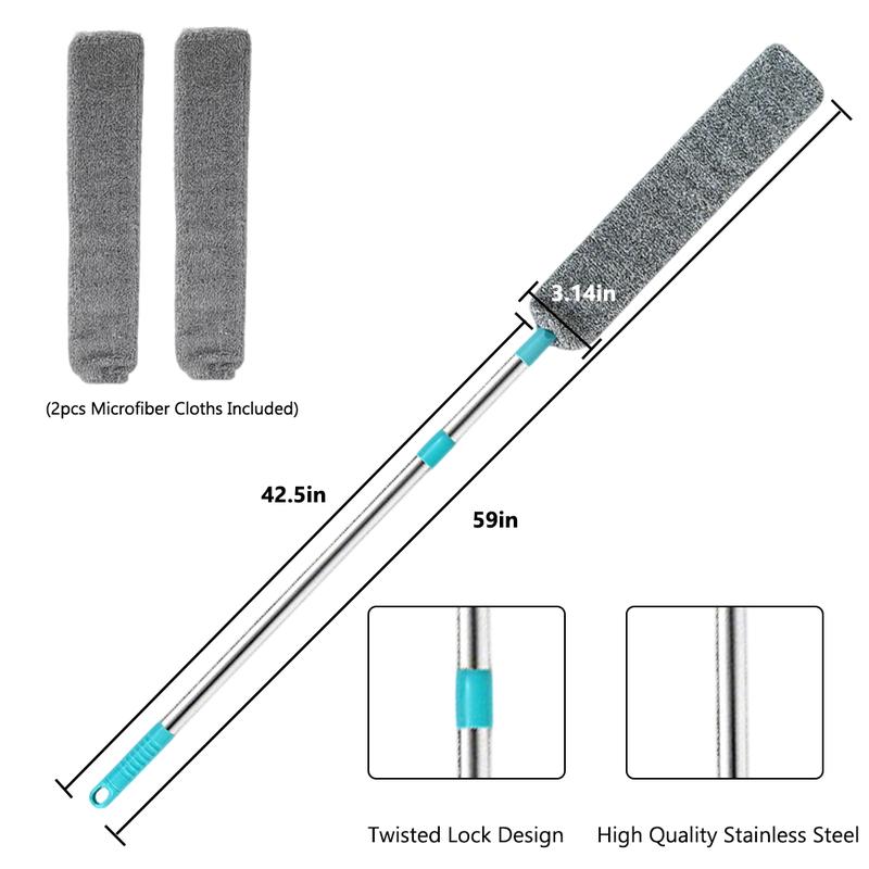 Retractable Gap Dust Cleaner Extendable 59" Duster with 2 Microfiber ...