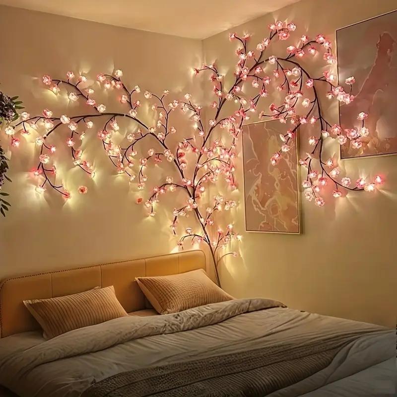 1pc Cherry Blossom Tree Lamp with 96/144 LED Lights, Powered Indoor ...