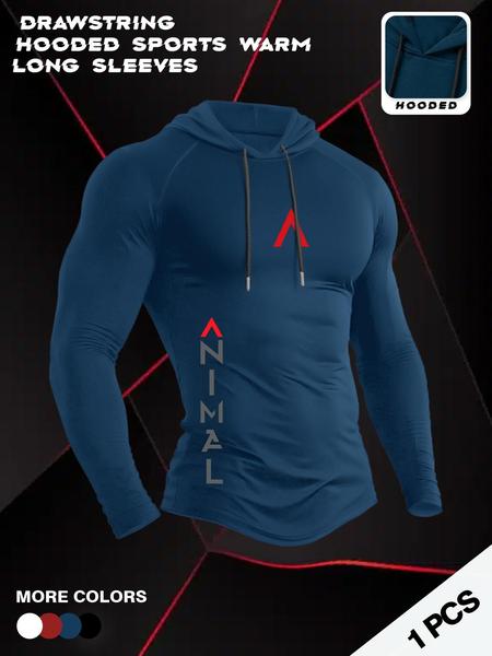 Men's Fashion Hooded Long Sleeve Sweatshirt, Casual Fitted Design, All ...