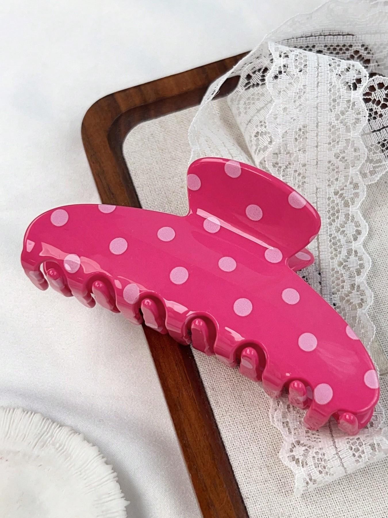 Vintage Polka Dot Large Hair Clip, Non-Slip Hair Accessory, Cute Polka ...