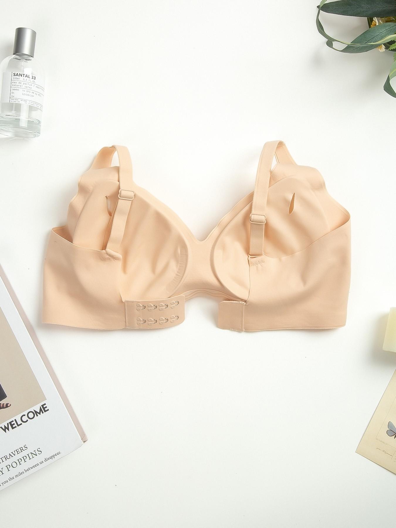 Pack of 3 Womens Seamless Wireless Bras, No Underwire Comfort Push Up ...