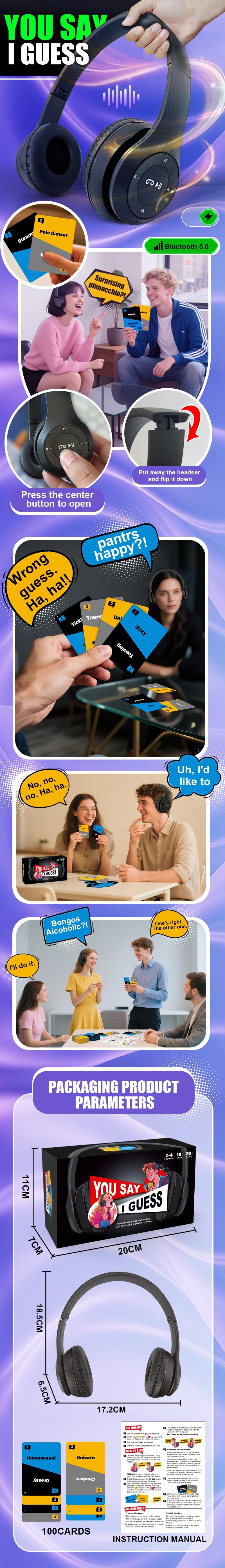 Guess Who Challenge Card Game Set, Fast-Paced Party Entertainment ...