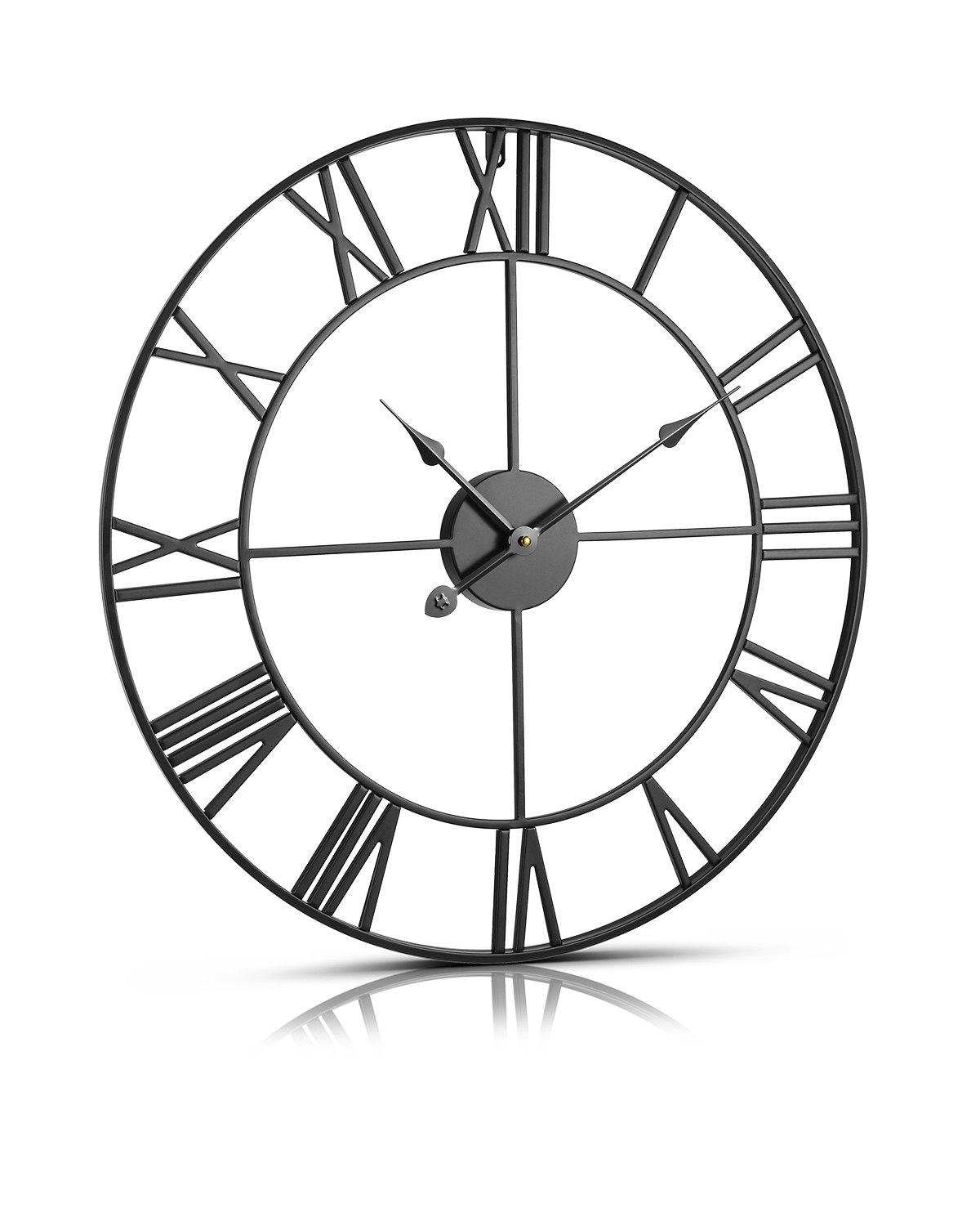 fathersdaygift VEVOR Wall Clock, 24 in Wall Clock Roman Numerals ...