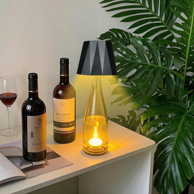 LED Bottle Table Lamp, Rechargeable Bar Restaurant Decorative ...