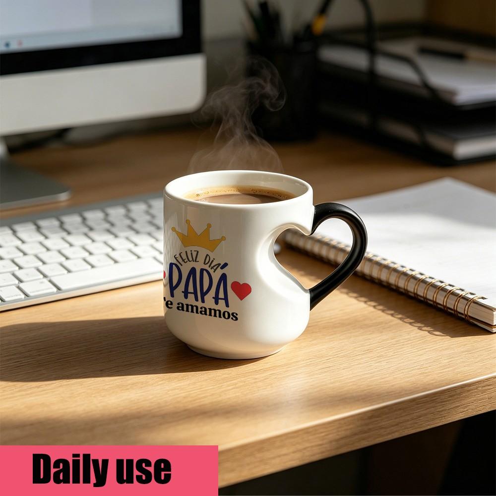 Magic Color Changing Mug, Heart Handle, Thermosensitive Ceramic, 11 Oz ...