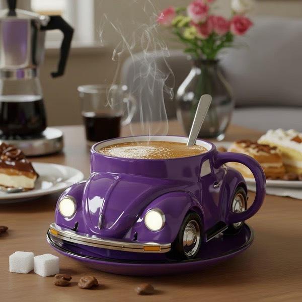 A brand new 3D Volkswagen Beetle stainless steel mug for car ...