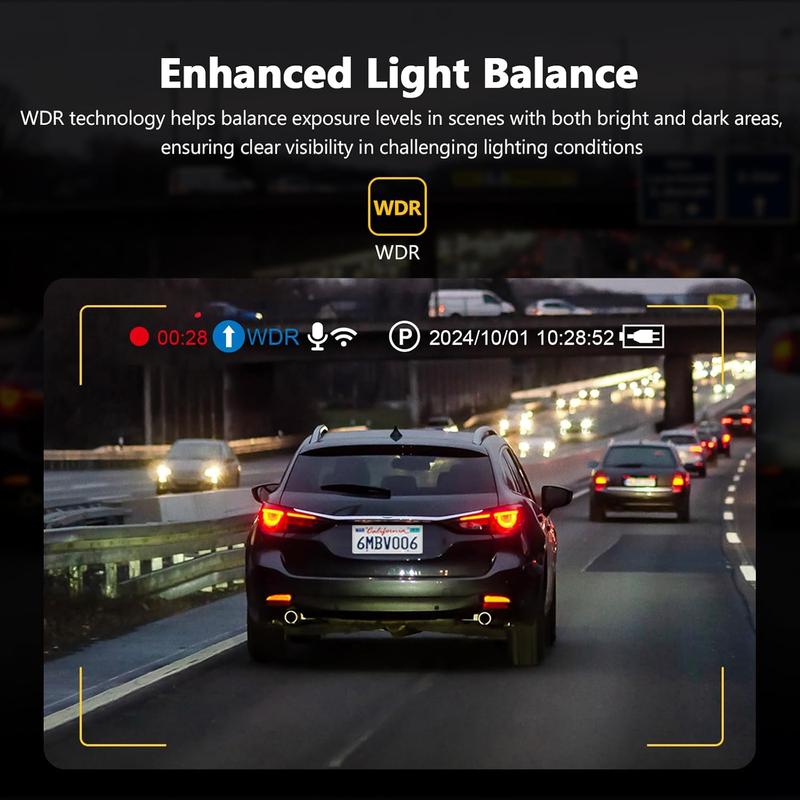 -Edge 3D 4K Front and Rear Dash Cam with WiFi, GPS, Dual Cam, DVR ...