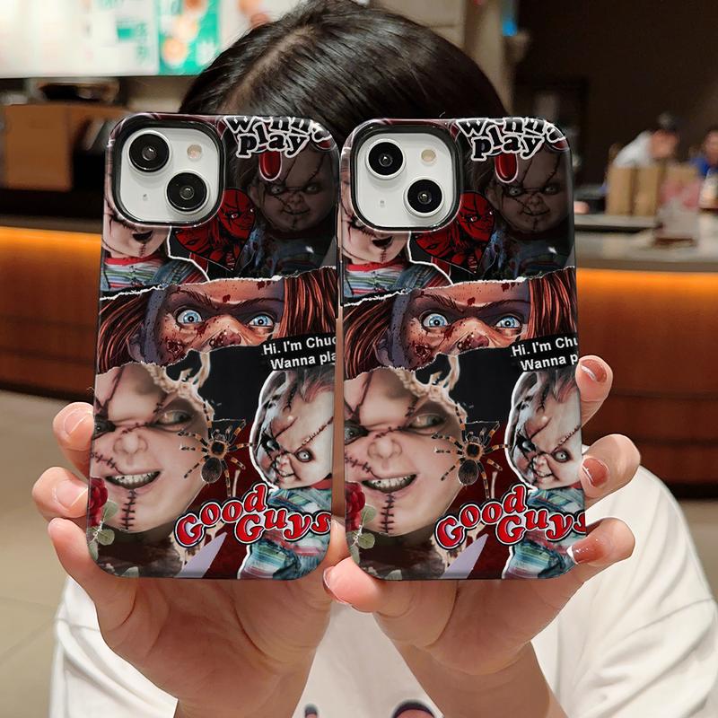 Chucky-Halloween Phone Case,Horror Season Shockproof Rugged Cover Dual ...
