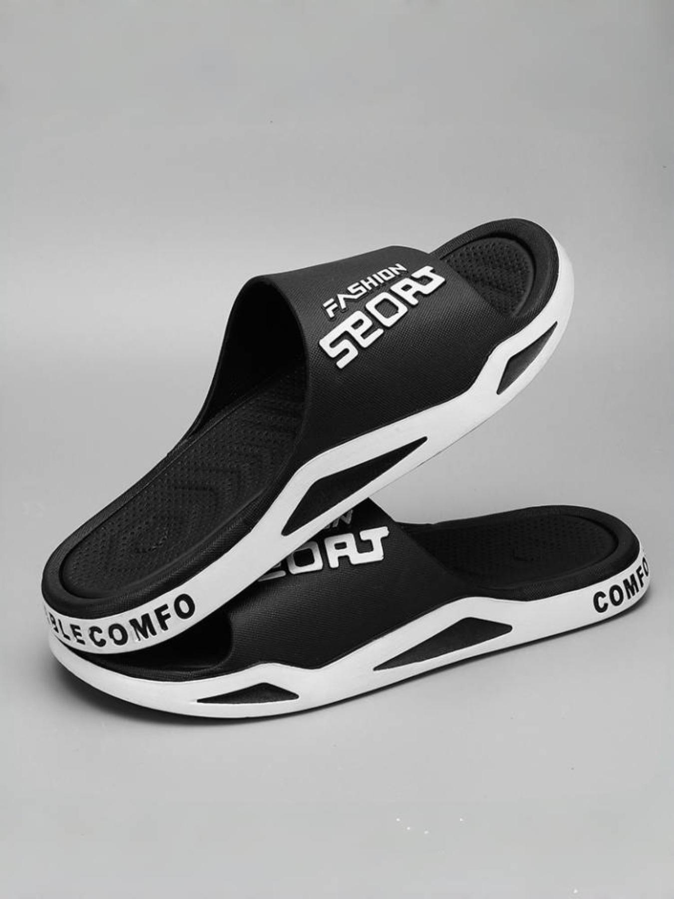 Men's Casual Comfortable Non-slip Slides, Soft Comfy Home Slippers ...