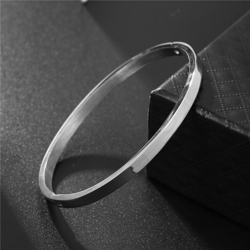 Fashion Cuff Bracelets Bangles Men Women Stainless Steel Gold Color ...