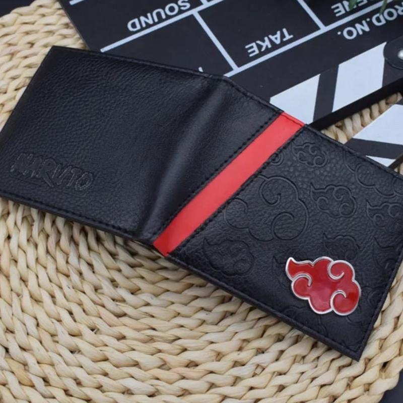 Akatsuki Wallet - Red Cloud Symbol - Japanese Anime Manga PU Leather ...