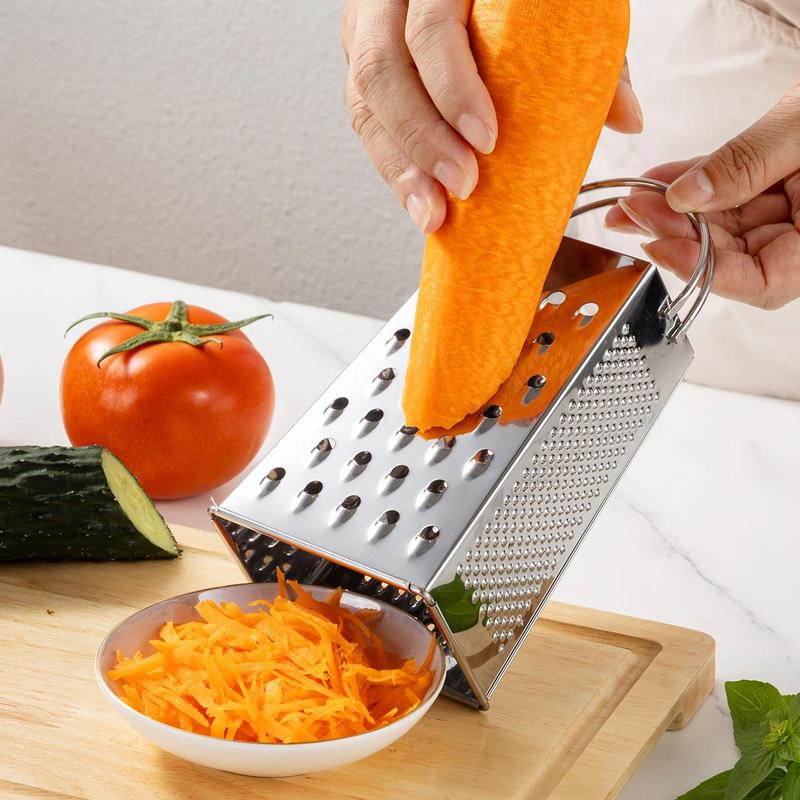 1PC Stainless Steel 4-Sided Cheese Grater, Vegetable Slicer and Cutter ...