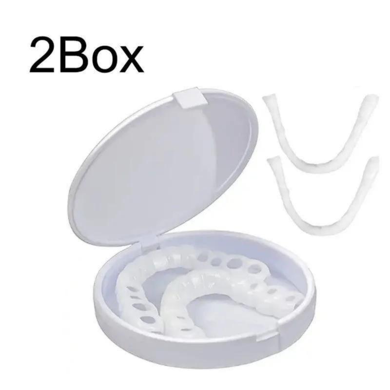 2Box Custom Mold Dentures Reusable Temporary Smile Upper & Lower False ...
